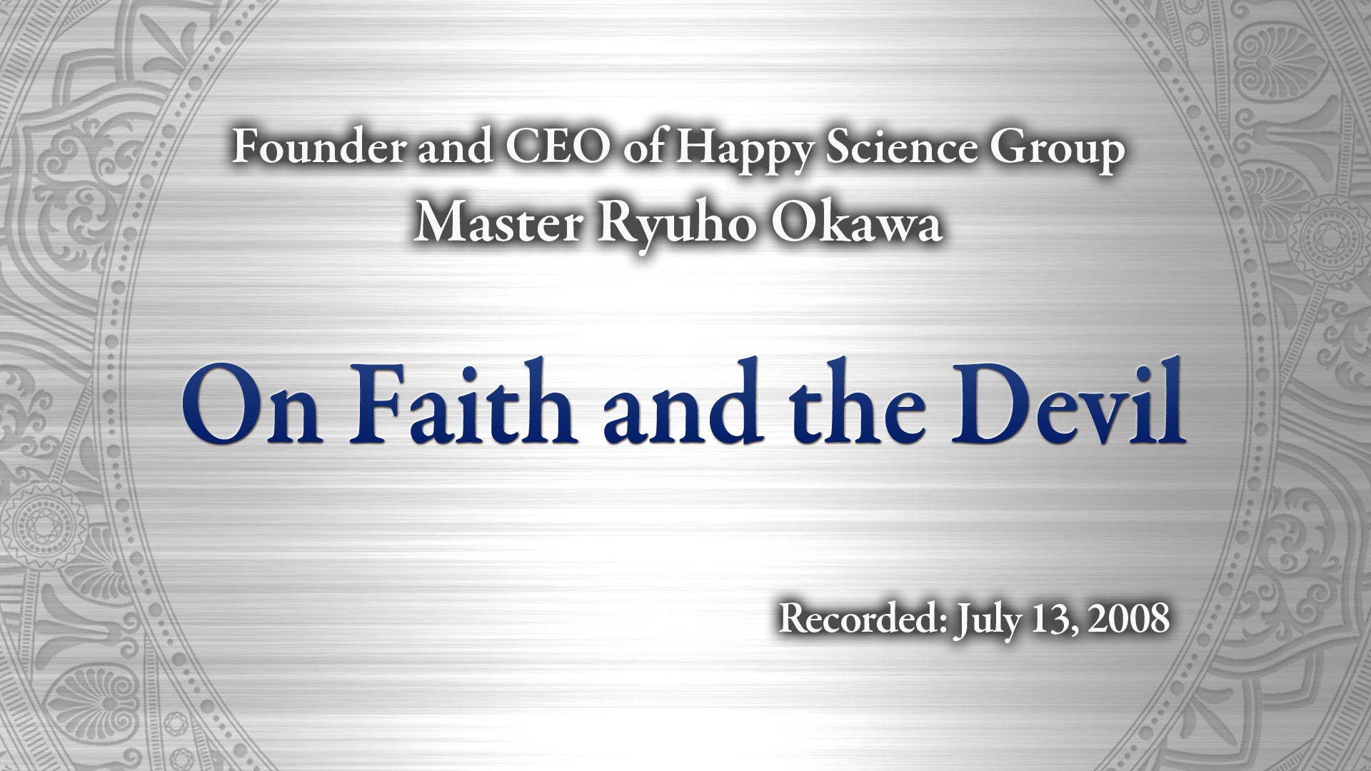 On Faith and the Devil